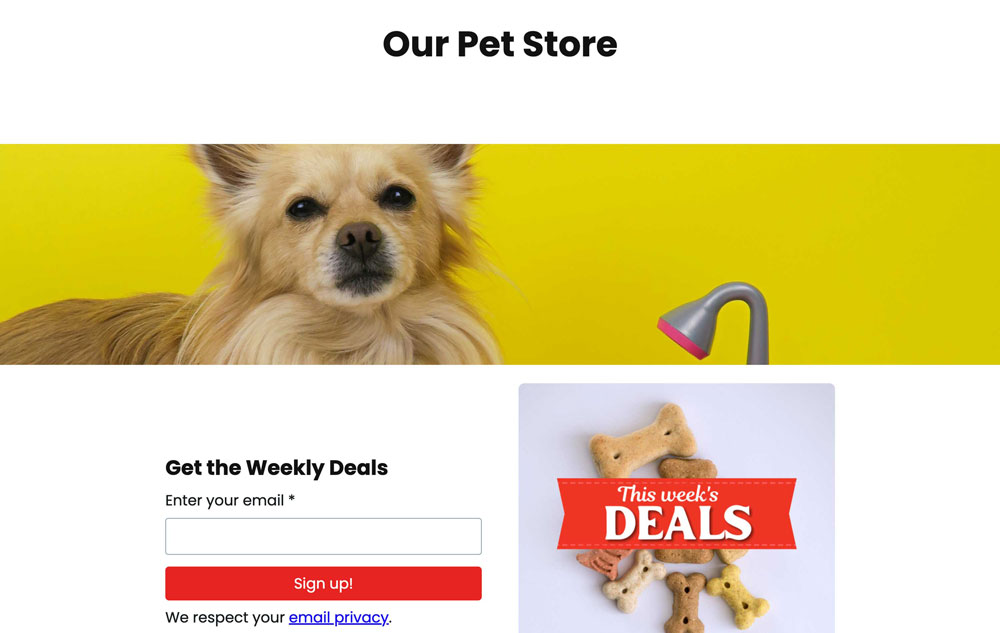 Pet Store Landing Page Template AWeber Pet Store Landing Page Template AWeber